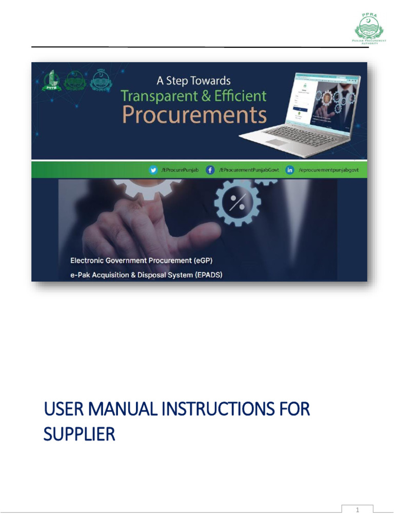 User Manual Supplier | PDF | Login | User (Computing) User Manual Supplier | PDF | Login | User (Computing)