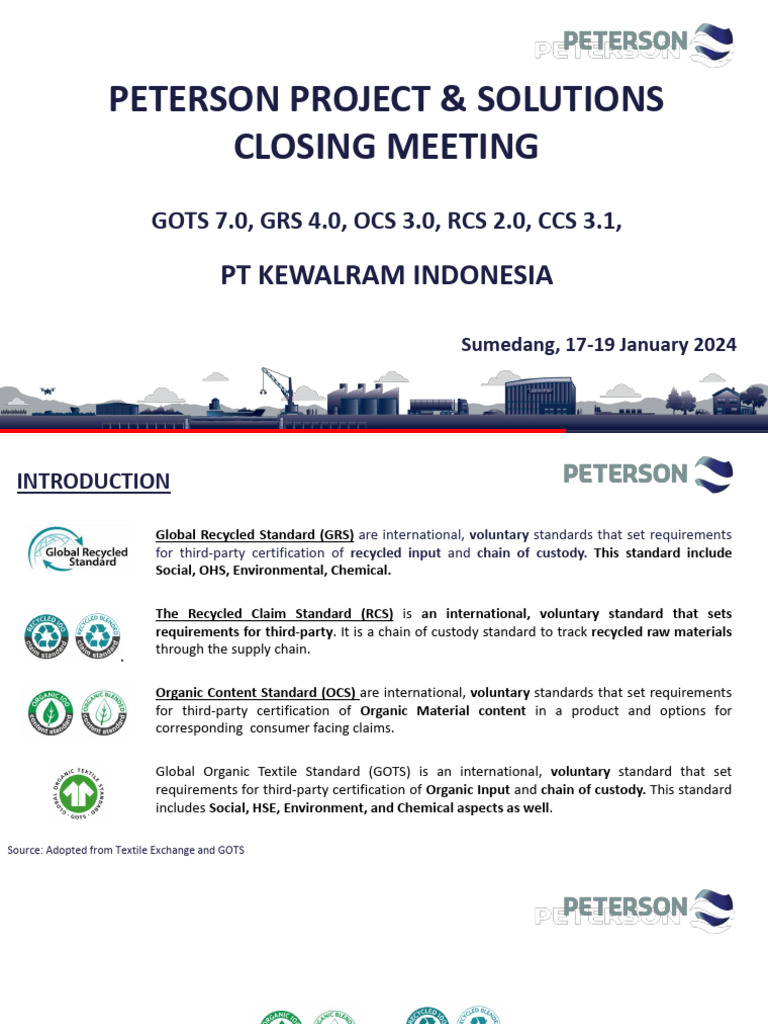 PPS CLOSING MEETING - Kewalram GRS RCS OCS GOTS F | PDF | Sanitation | Economies