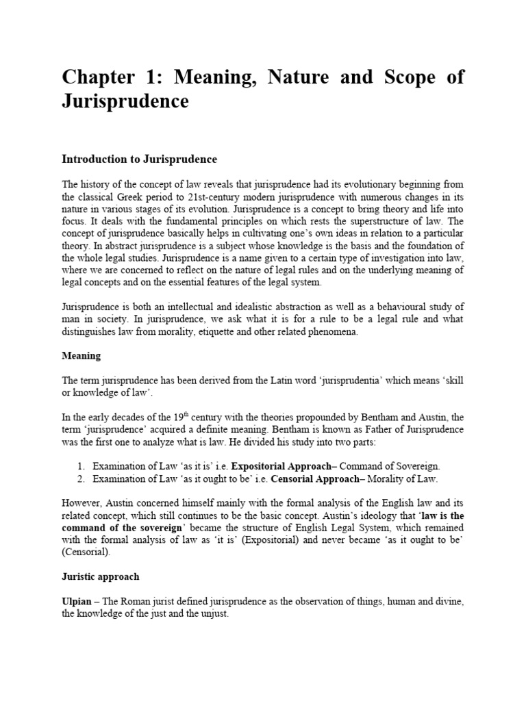 Understanding Jurisprudence Concepts | PDF | Jurisprudence | Precedent