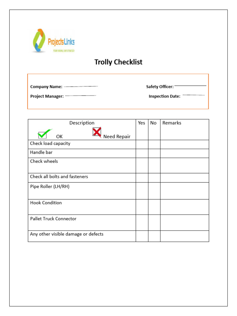 Trolly Checklist | PDF