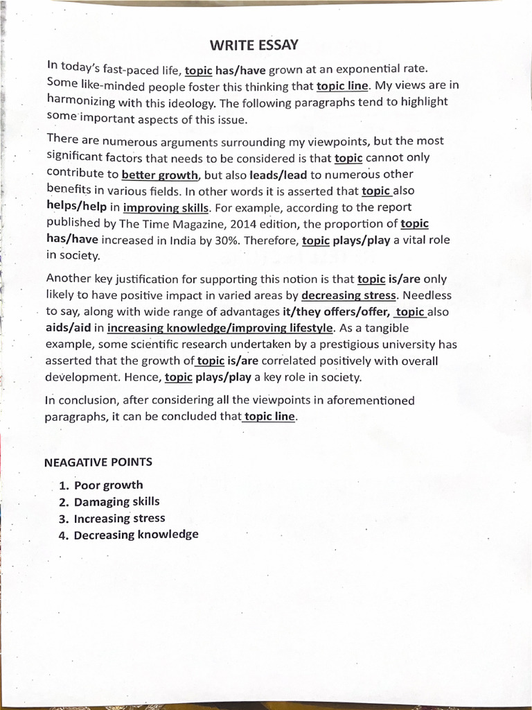 Template For Pte | PDF