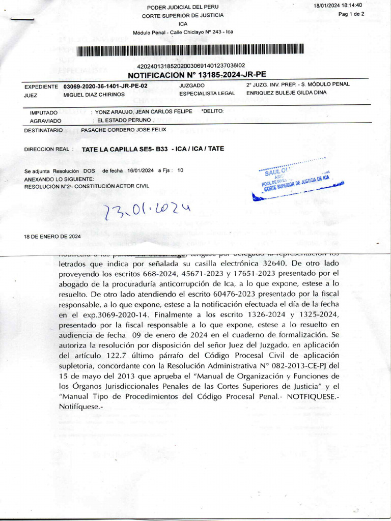 Notificacion de Fiscalia | PDF