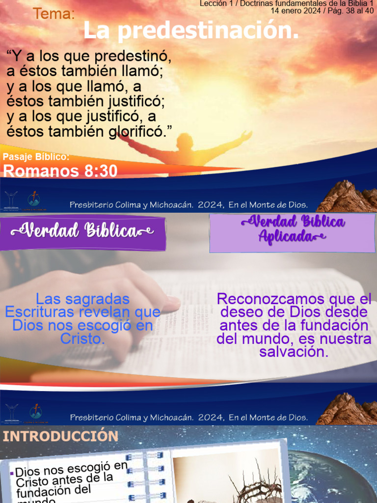 L1. La Predestinación | Descargar gratis PDF | Biblia | Cristo (título)
