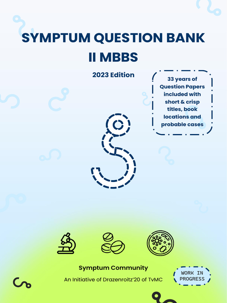 2023 MBBS 2nd Year Question Bank | PDF | Penicillin | Medicine