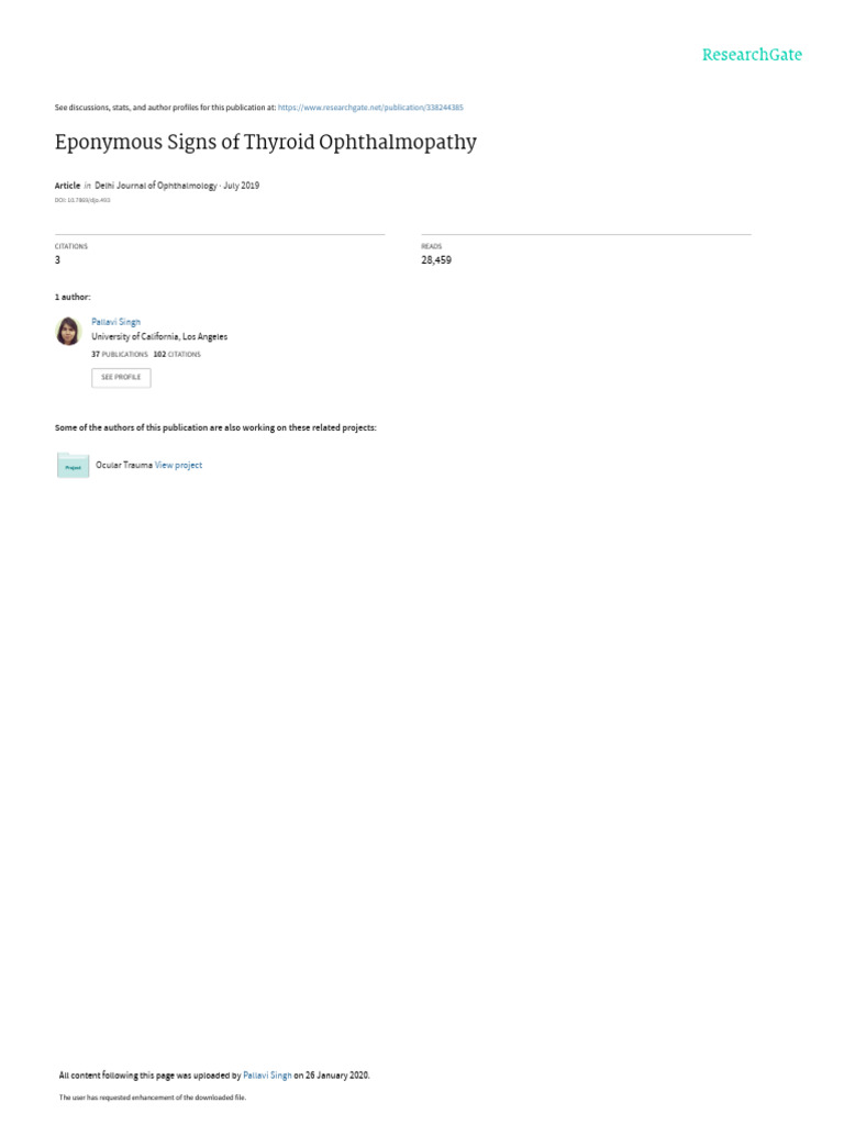 Eye Signs Thyroid | PDF | Human Anatomy | Light