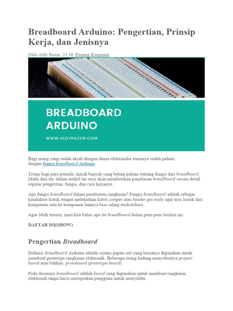 Breadboard Arduino | PDF