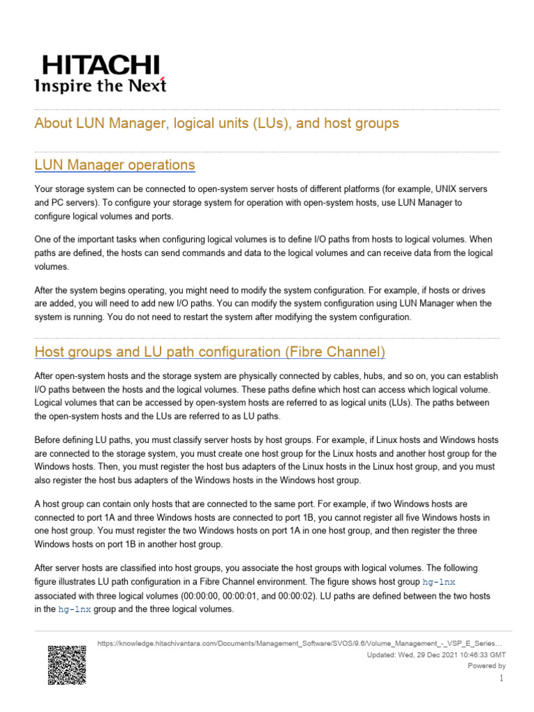 About LUN Manager, Logical Units (LUs), and Host Groups | PDF | Computing | Computer Architecture