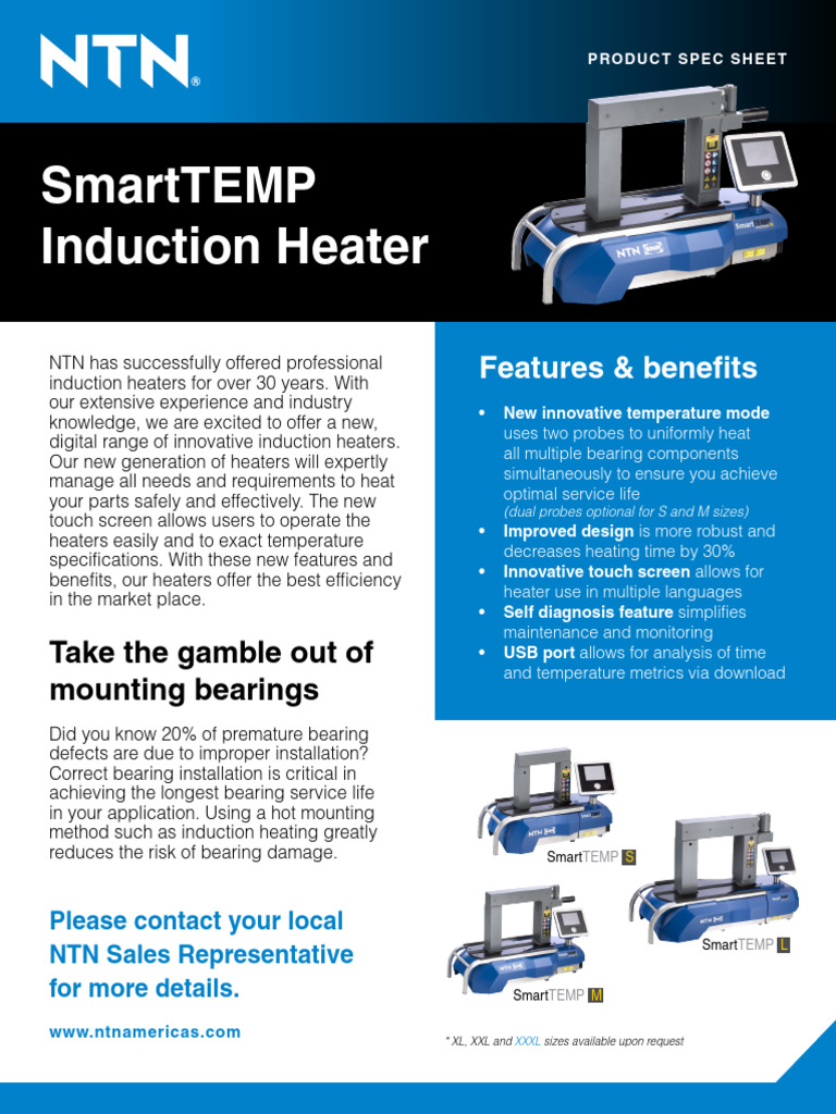 NTN Tools Smarttemp Spec Sheet 19ntnstemp | PDF | Manufactured Goods ...