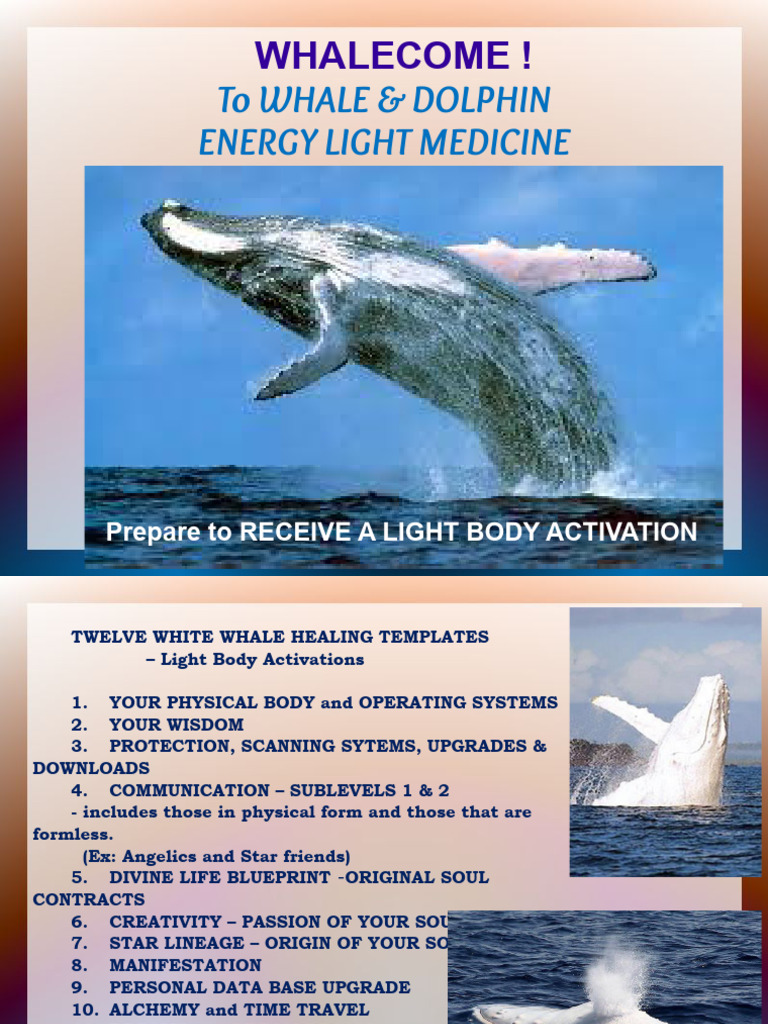 Whale Energy Light Medicine Guide | PDF | Water | Soul
