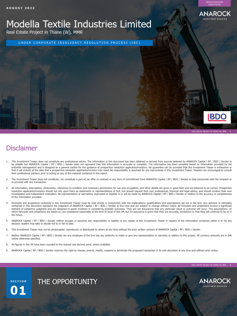 Thane Real Estate Investment Teaser | PDF | Mumbai | Economies