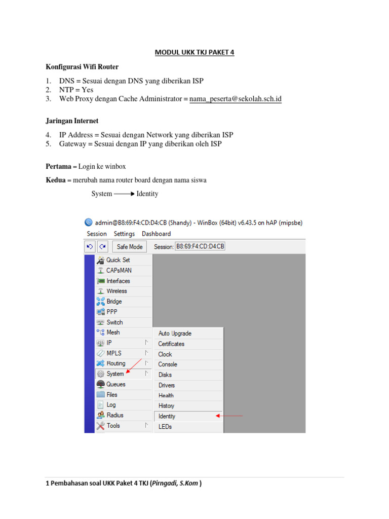Modul Penyelesaian Ukk TKJ Paket 4 | PDF