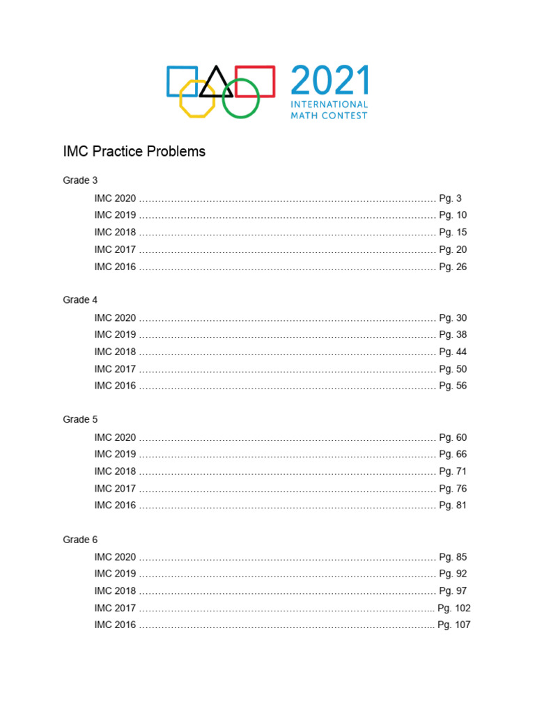 IMC Practice Problems | PDF
