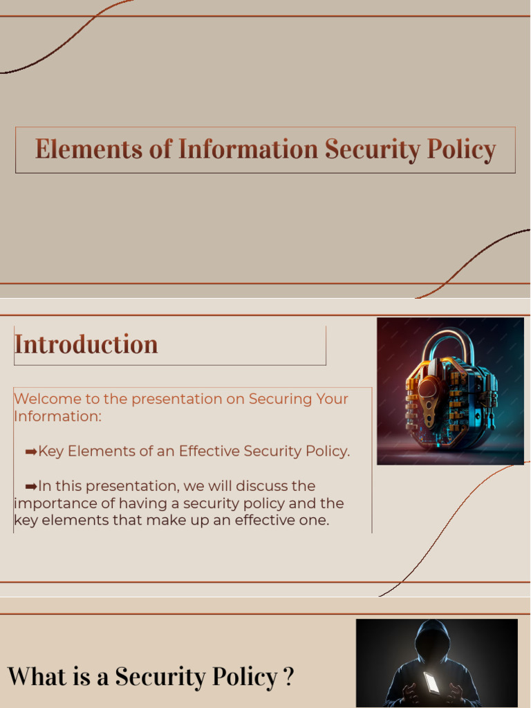 Elements of Information Security Policy | Download Free PDF ...