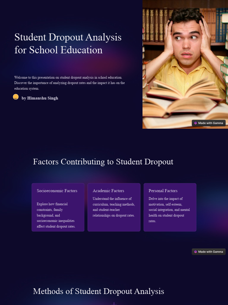 Student Dropout Analysis For School Education | PDF
