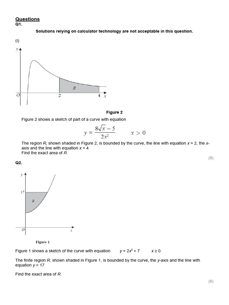 Integration 2 | PDF | Equations | Curve