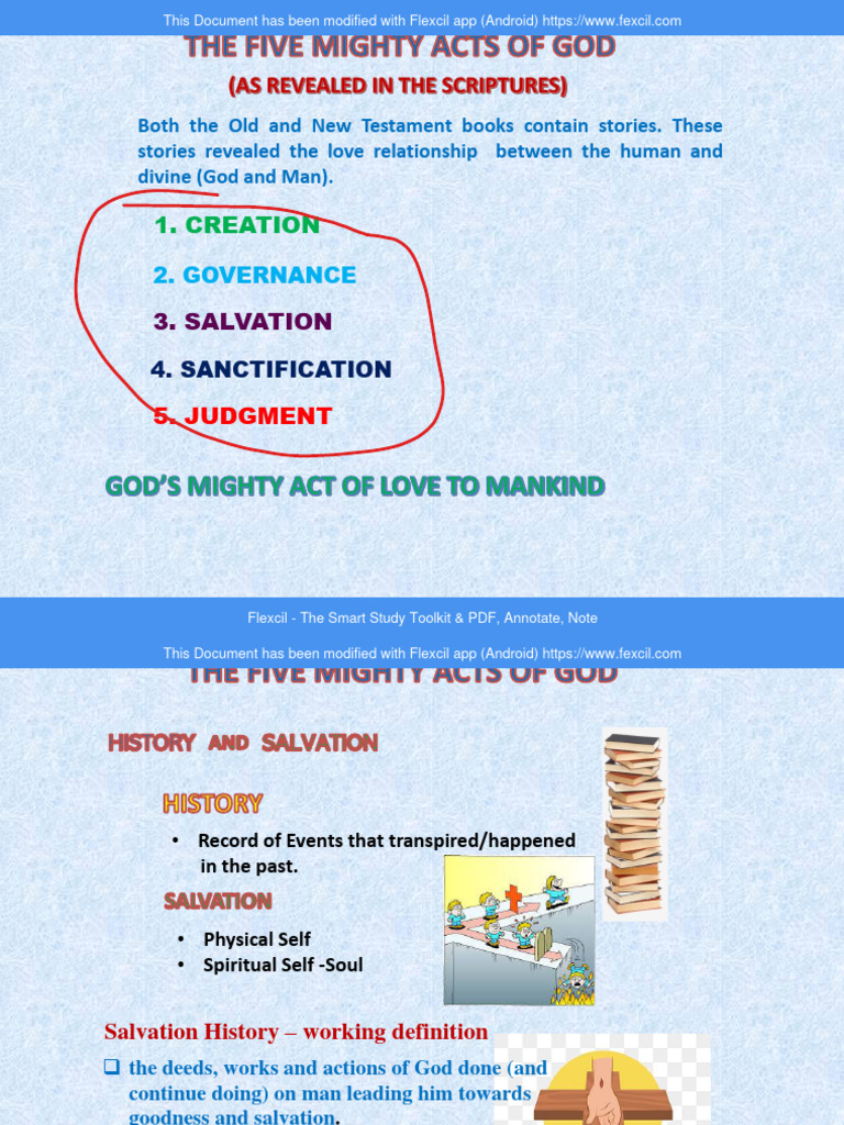 Five Mighty Acts of God Explained | PDF