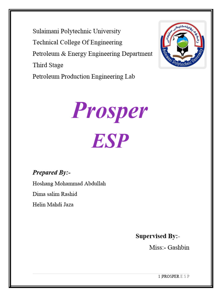 Prosper - ESP | PDF | Pump | Fluid Mechanics