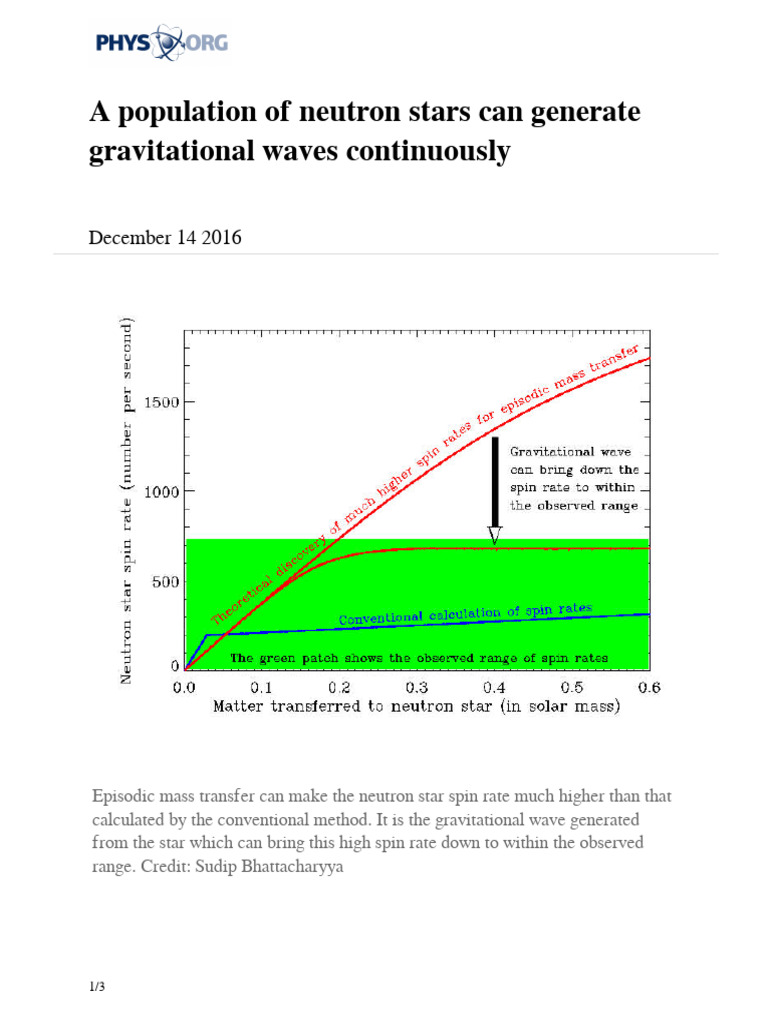 Population Neutron Stars Gravitational | PDF | Stars | Gravitational Wave