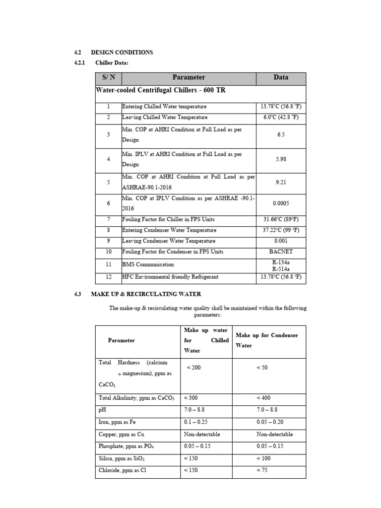 Water-Cooled Chiller Specifications | PDF | Machines | Manufactured Goods