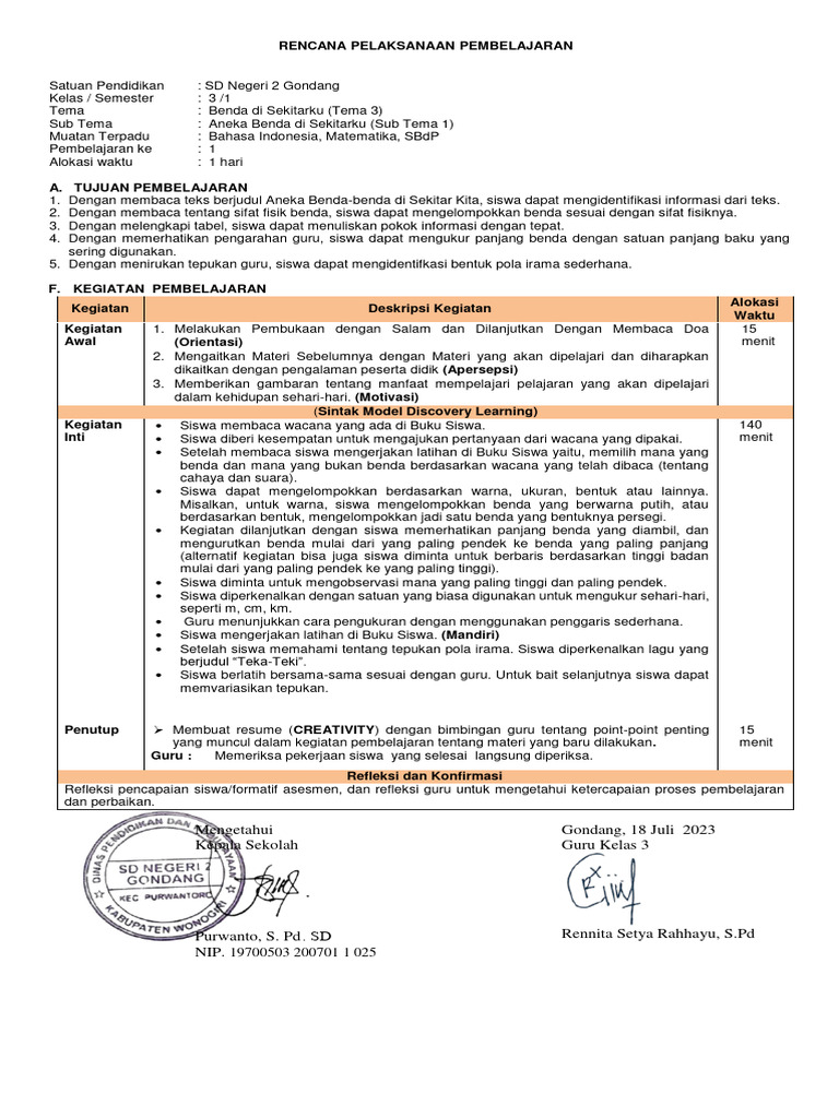 Tematik Kelas 3 Tema 3 Subtema 1 | PDF
