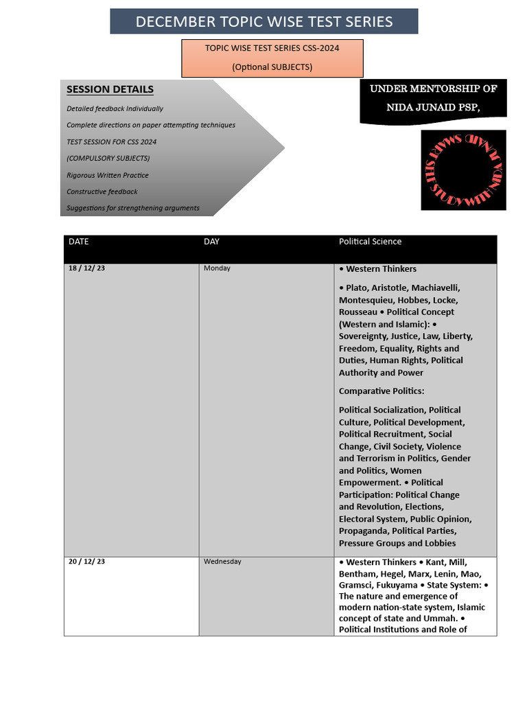 December Optional Test Series | PDF | Feminism | Gender Studies
