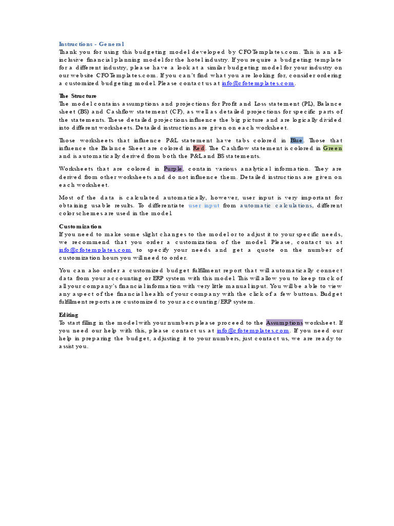 Budget Hotel Demo Protected | PDF | Expense | Investing