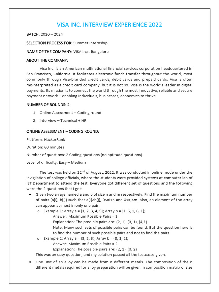 Experience Ashwin Muthuraman | PDF | Visa Inc. | Metals