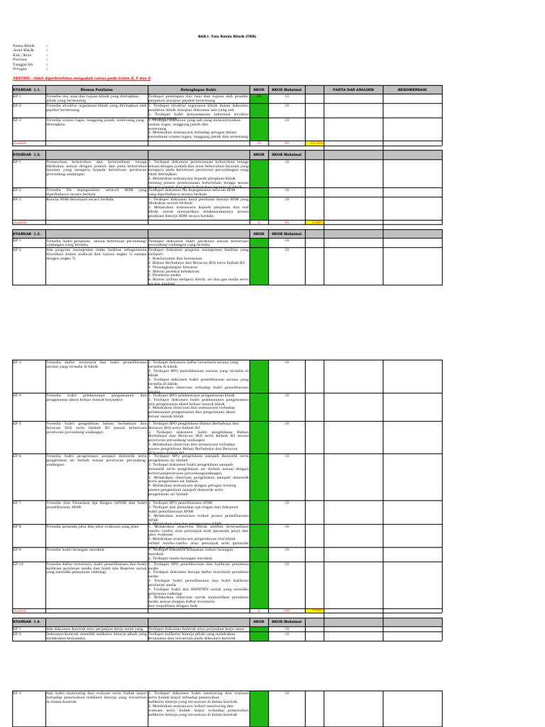 Template Klinik | PDF