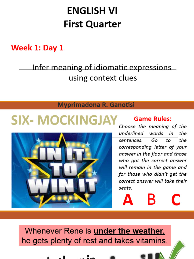 Understanding Idioms with Context Clues | PDF | Idiom