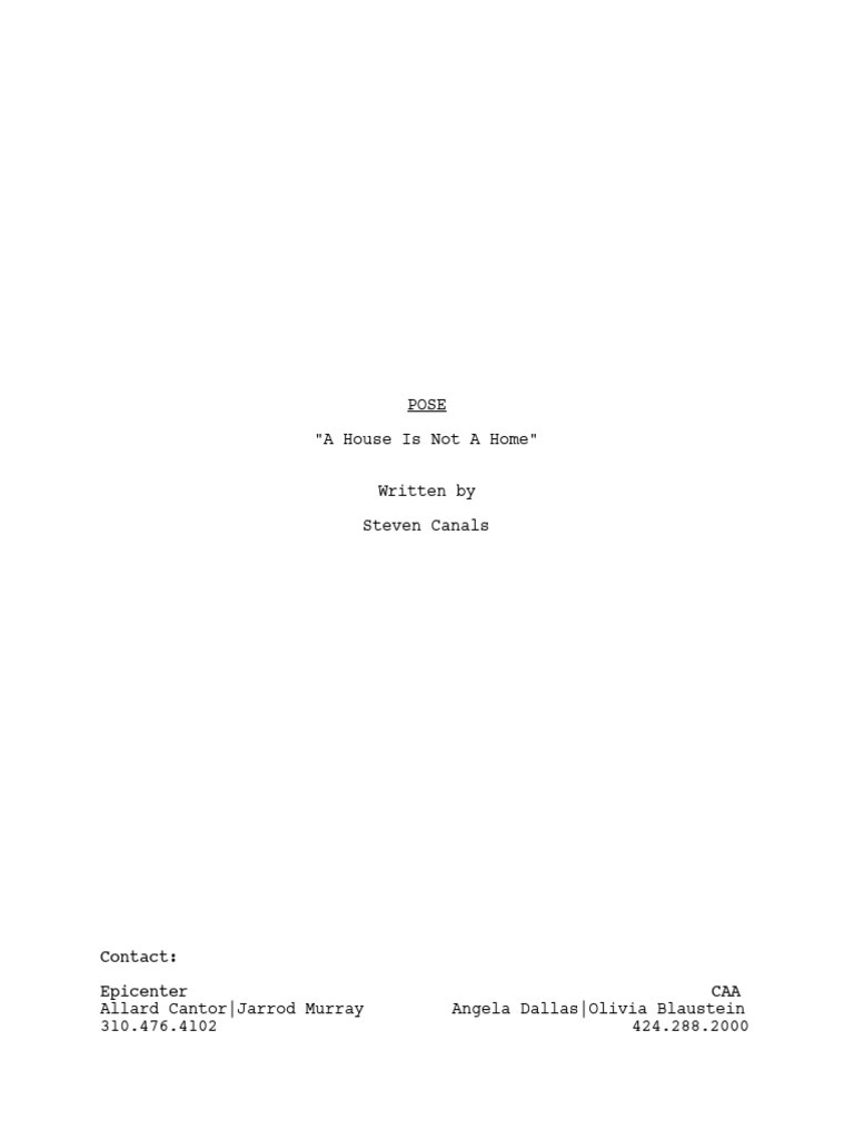Pose Pilot TV Script PDF | PDF