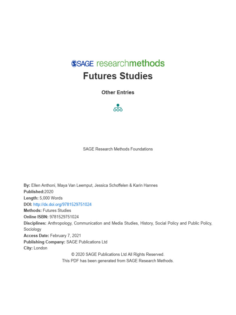 Futures Studies | PDF | Social Sciences | Theory