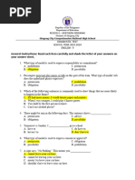 Diagnostic Test in English 9 | PDF | Adjective | Adverb