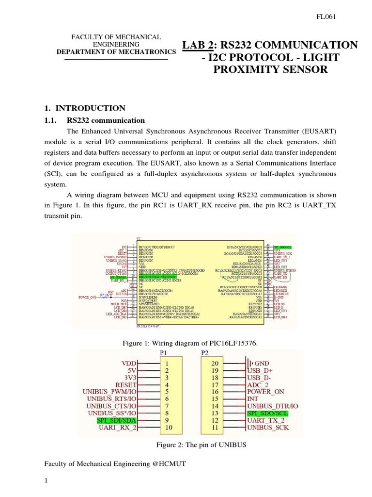 MCU - LAB - 02 - RS232 Vs I2C Communication | PDF | Microcontroller ...