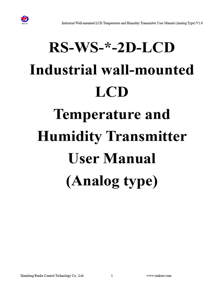 Greystone Temp & Humidity Sensor Manual | PDF | Power Supply | Liquid ...