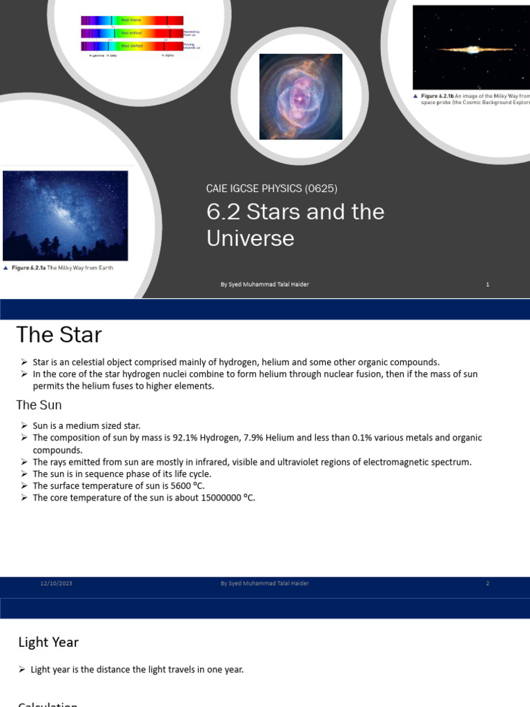 6.2 Stars and The Universe | PDF