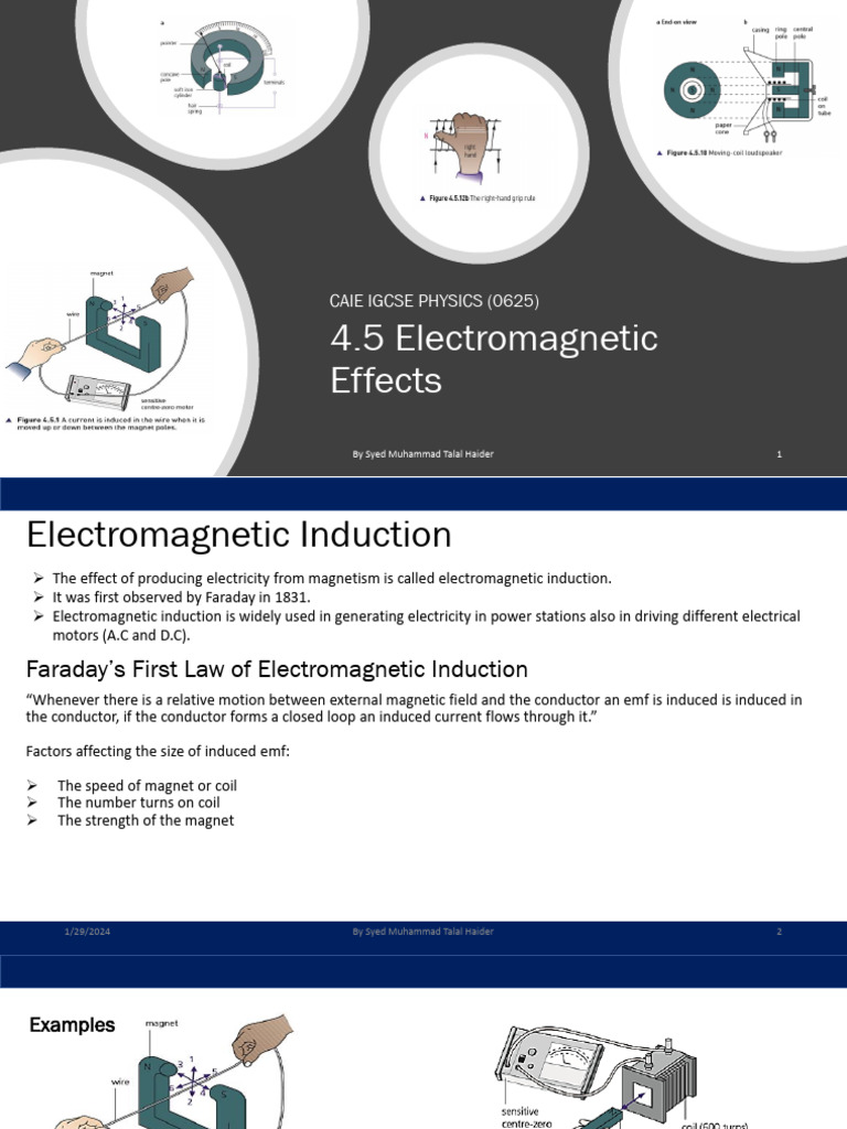 4.5 Electromagnetic Effects | PDF | Electromagnetic Induction ...