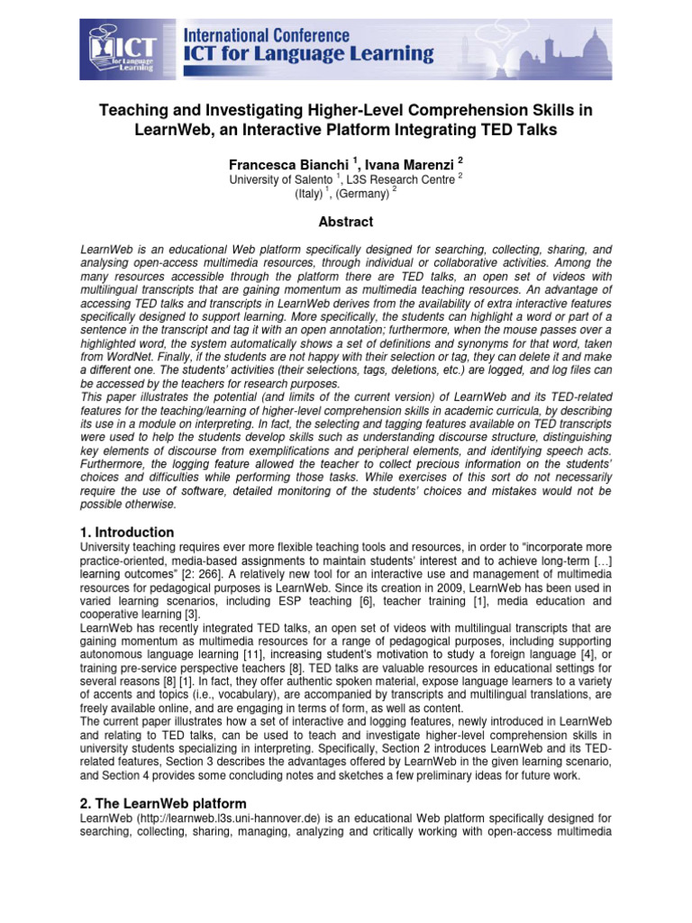 Teaching and Investigating Higher-Level Comprehension Skills in ...