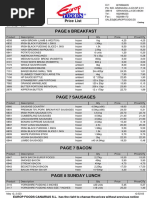 BMT Meat Price List 2025 | PDF | Lamb And Mutton | Sausage