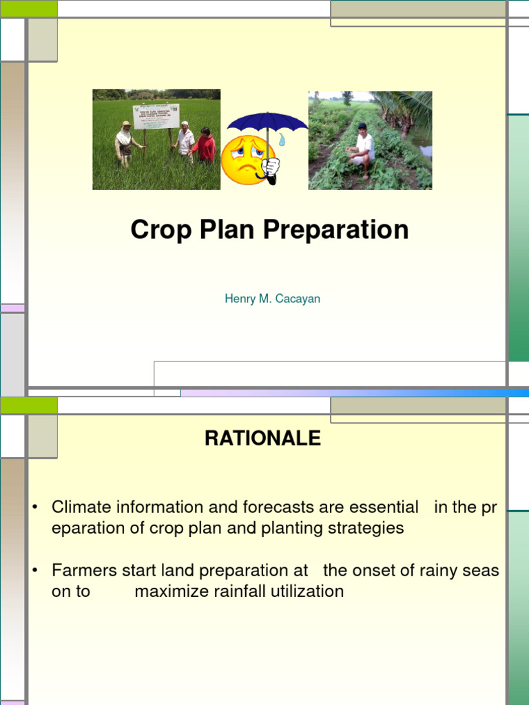 Crop Plan Preparations | PDF