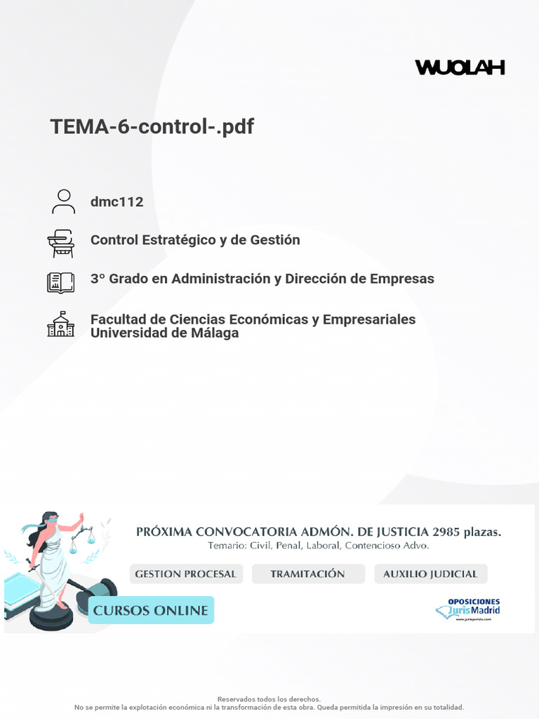 Wuolah Free TEMA 6 Control | PDF | Negocios