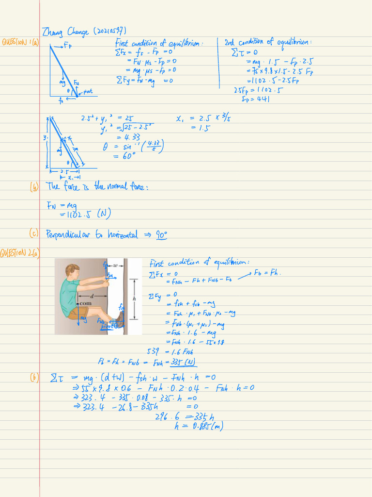 Lecture 4 - Statics and Torque | PDF | Mechanics | Classical Mechanics