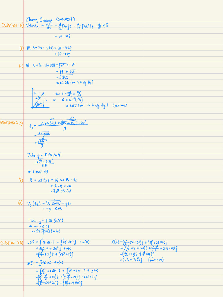 Lecture 2 - Further Kinematics (Newton's Law of Motion) | PDF | Mechanical Engineering | Quantity