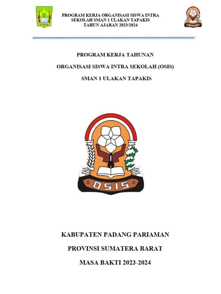 Program-Kerja-OSIS SMANSUTA-2023-2024 | PDF | Karier & Perkembangan