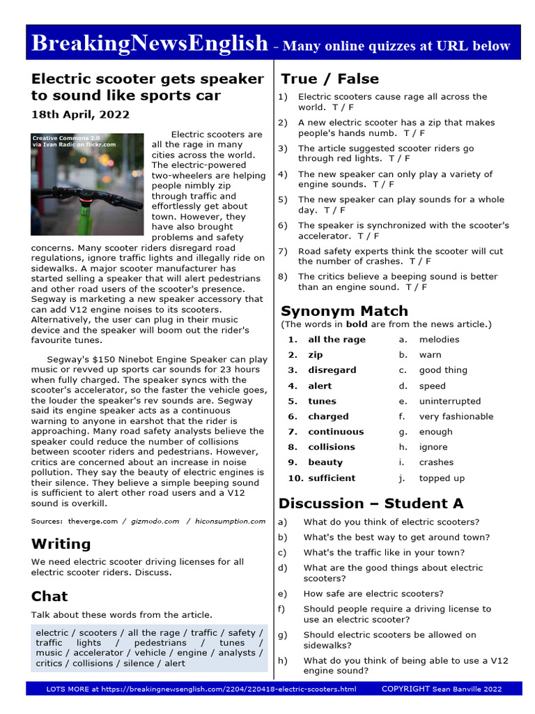 Electric Scooters M | PDF | Traffic | Traffic Light