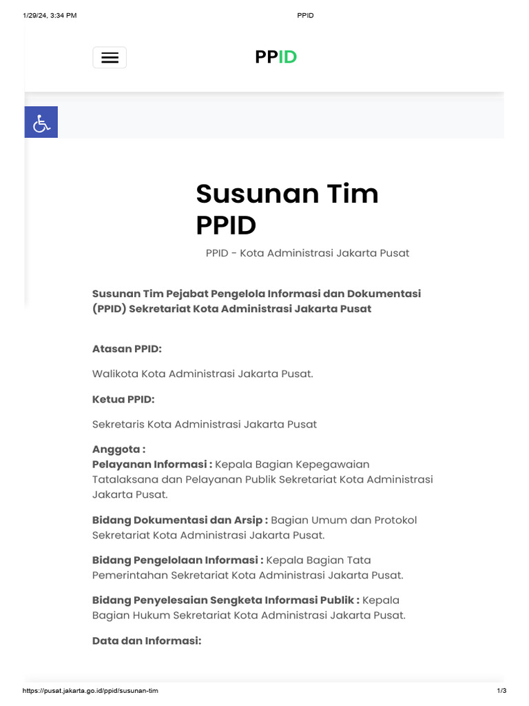 Susunan Tim PPID JP Contoh | PDF | Komputer