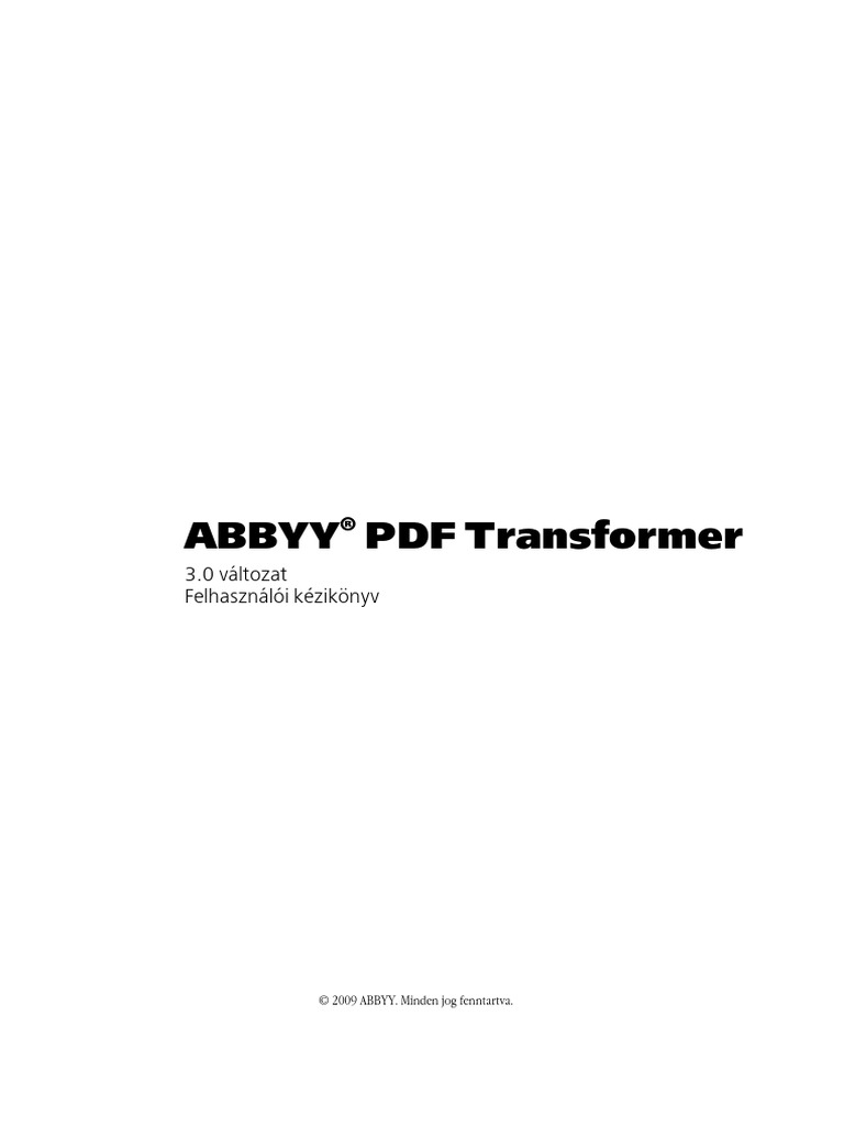 ABBYY PDF Transformer | PDF