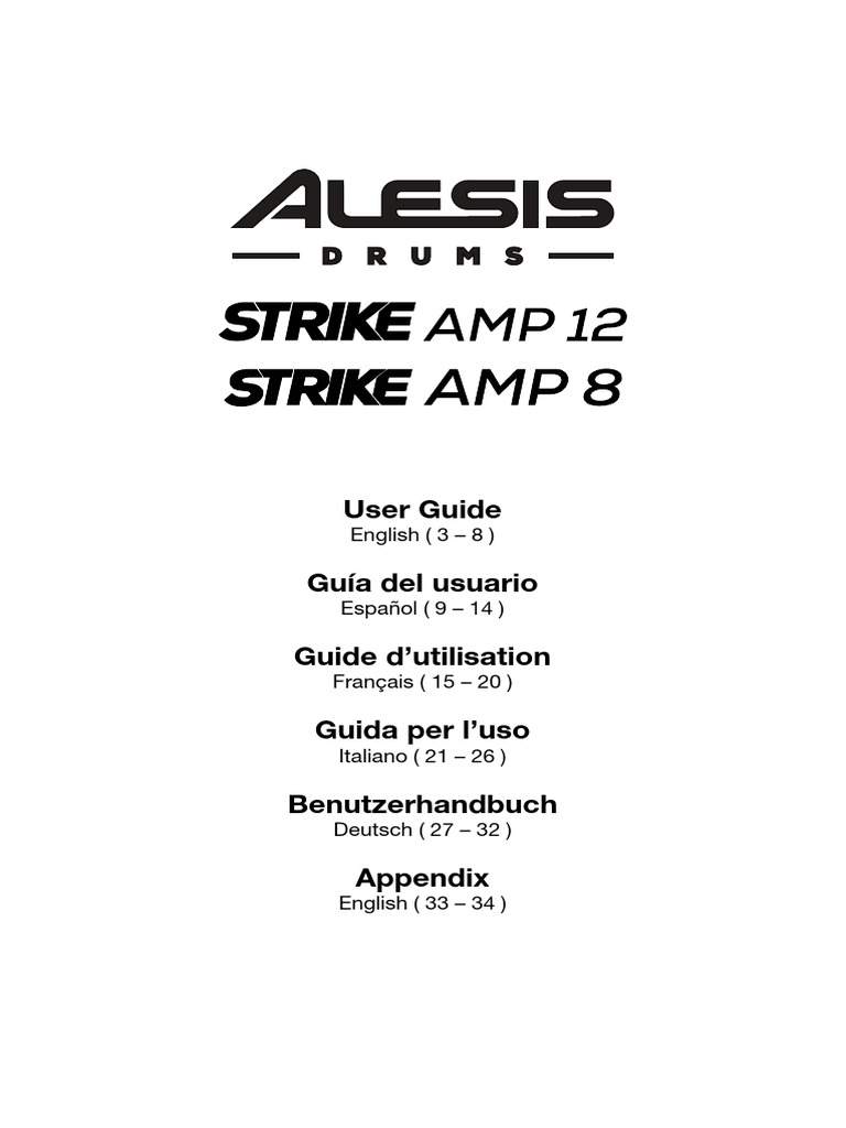 Strike Amp - User Guide - V1.1 | PDF | Loudspeaker | Equalization (Audio)