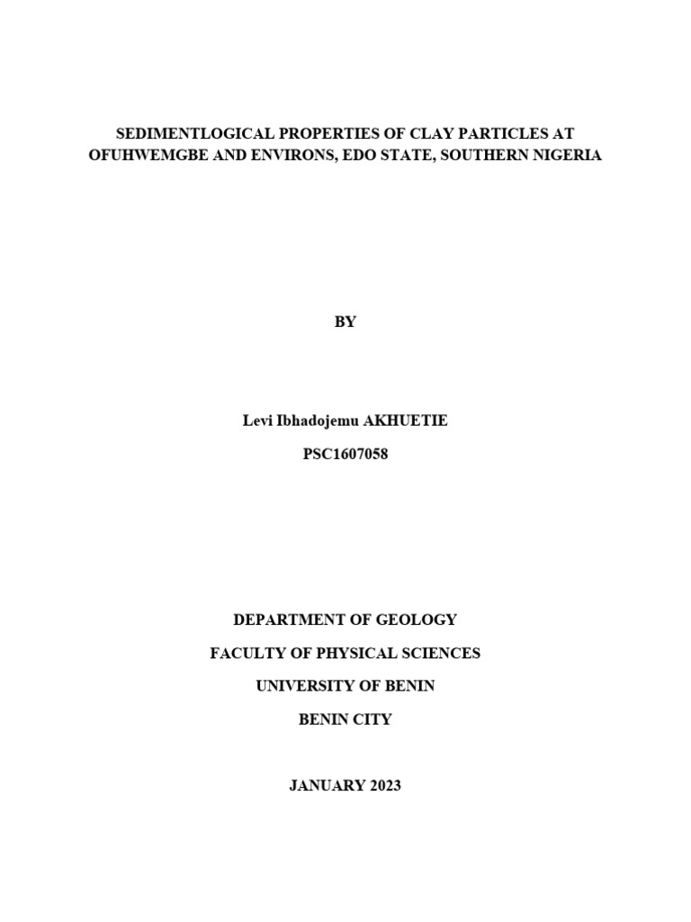 Levi Project Finals - Wps Office | PDF | Clay | Density