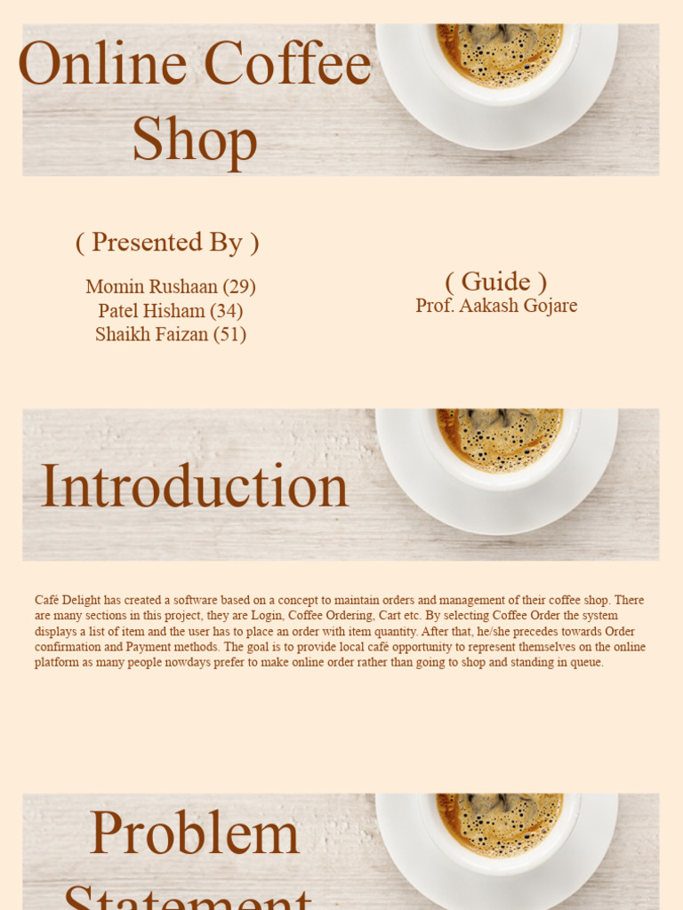 Report Online Coffee Shop | PDF | Usability | Coffee