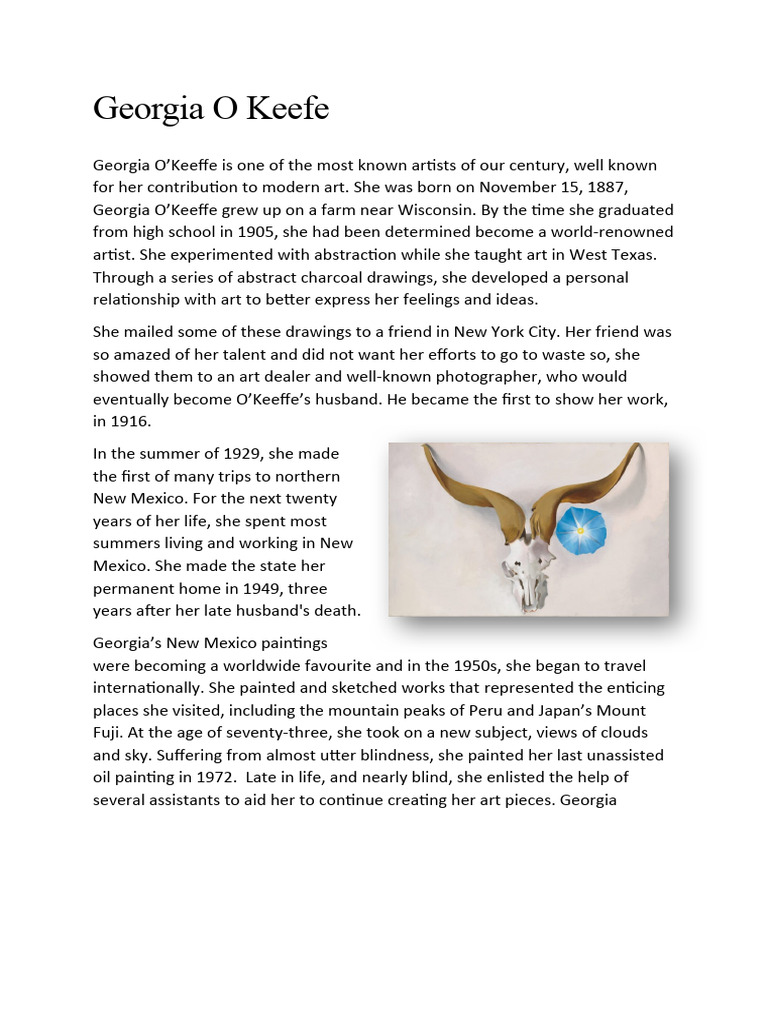 Georgia O Keeffe | PDF